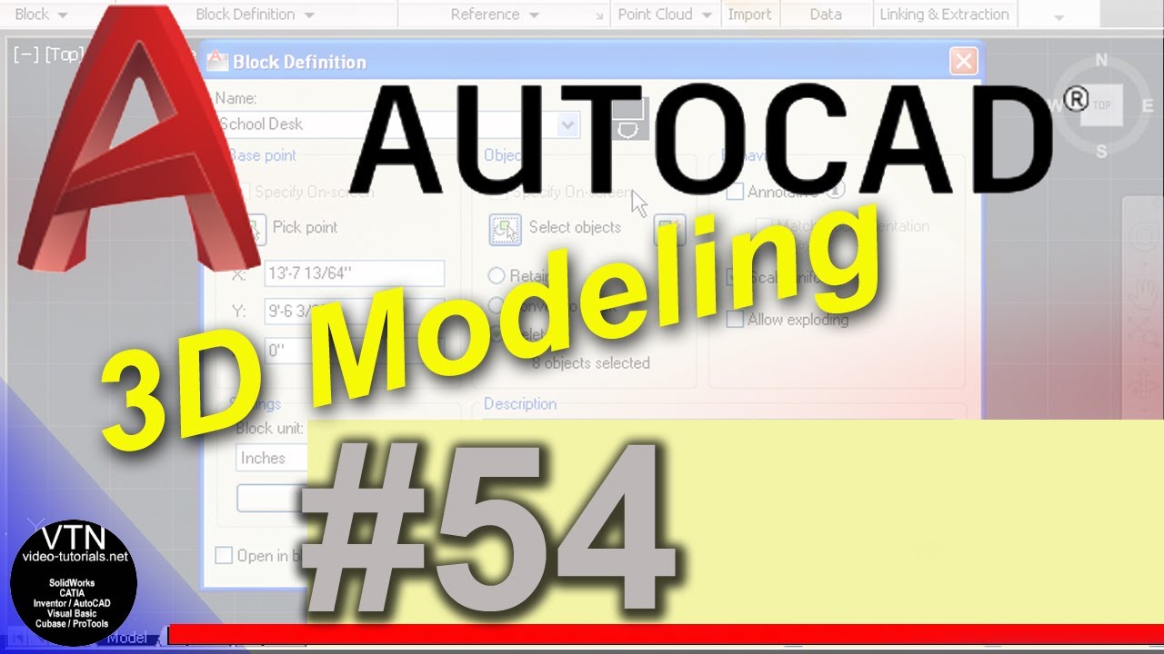 AutoCad 3d Modeling 54 ( Surface Fillet ) - YouTube