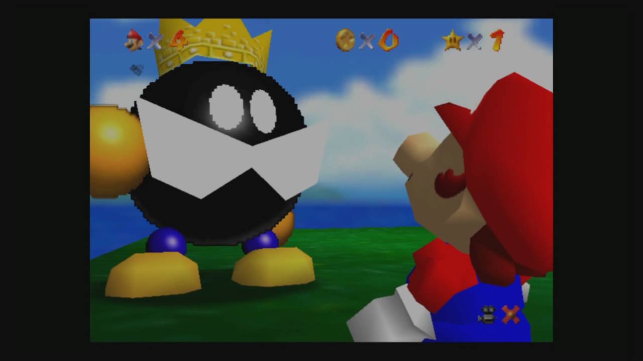 Super Mario 64 walkthrough part 1_Bob-omb Battlefield - YouTube