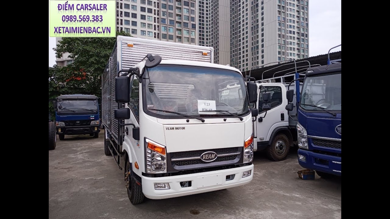 xe tải veam vt260-1.veam vt260-1.xe veam vt260-1/thùng kín - YouTube