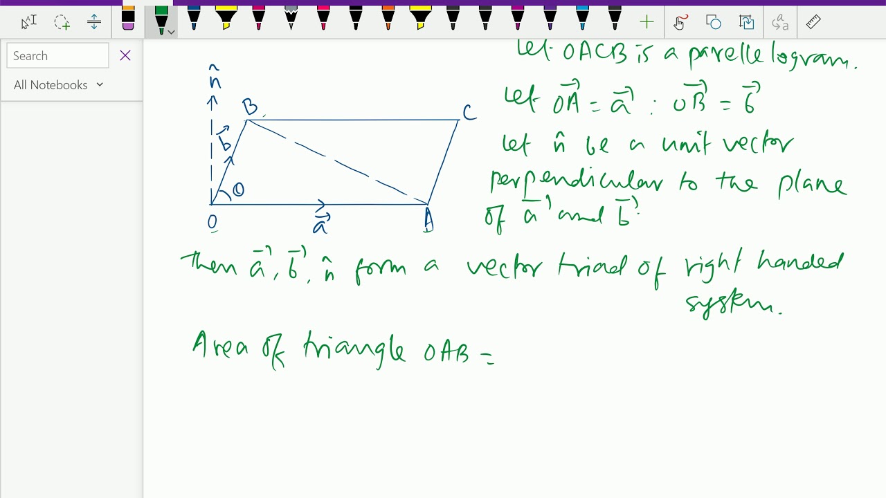 Vectors : - ( Geometrical interpretation vector area ; Area of ...