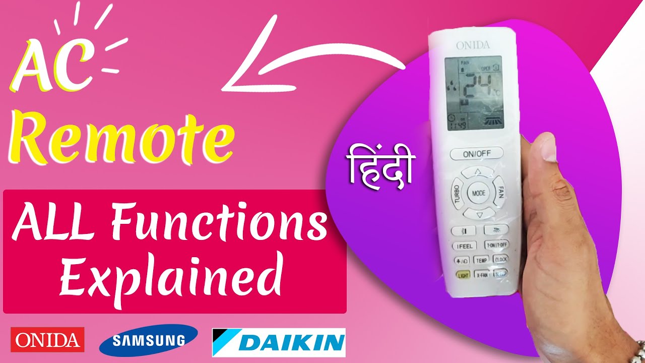 All Functions of AC #Remote Explained 🔥🔥 | Everything in Hindi 🔥 ...