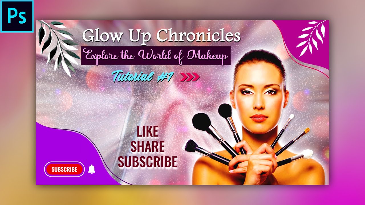 YouTube Thumbnail Design For Beauty Vlogger | Makeup Channel YouTube ...