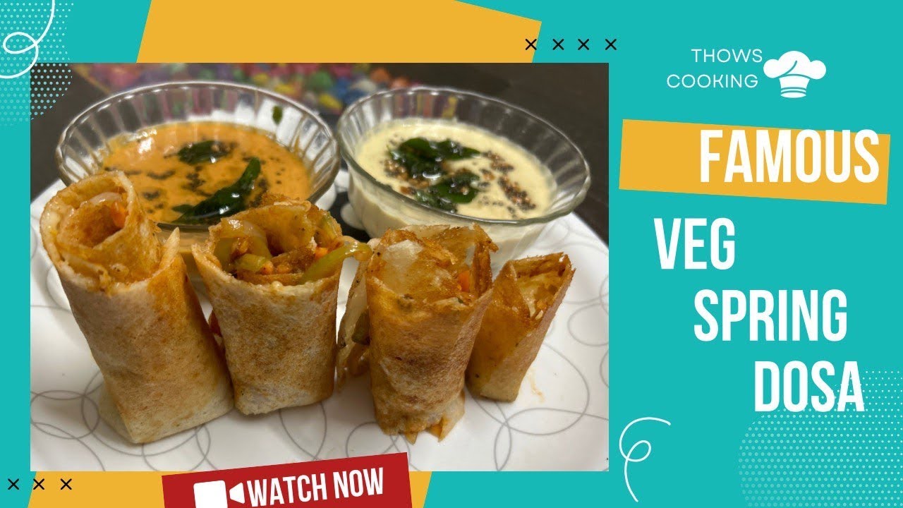 Spring Dosa Recipe | ஸ்ப்ரிங் தோசை | Veg Dosa Recipe in Tamil | Spring ...