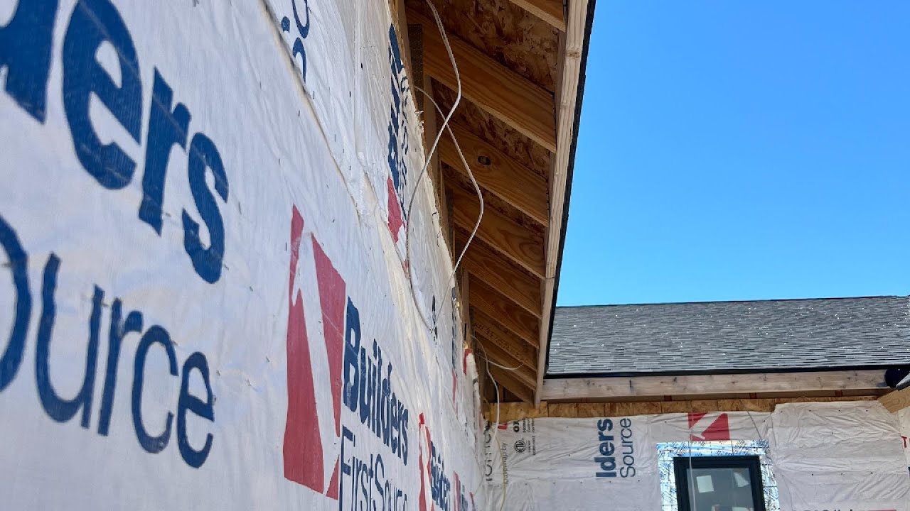 Installing exterior Can lights how to on angled soffits - YouTube