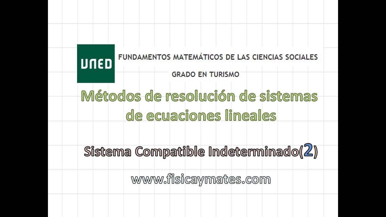 Sistema Compatible Indeterminado | Ejercicio resuelto - YouTube