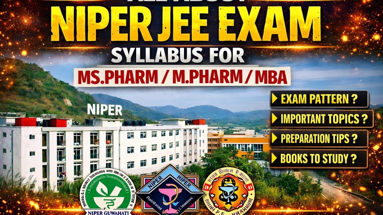 Syllabus of NIPER Exam 2026 For MS Pharm, M. Pharm & MBA🔥 Being ...
