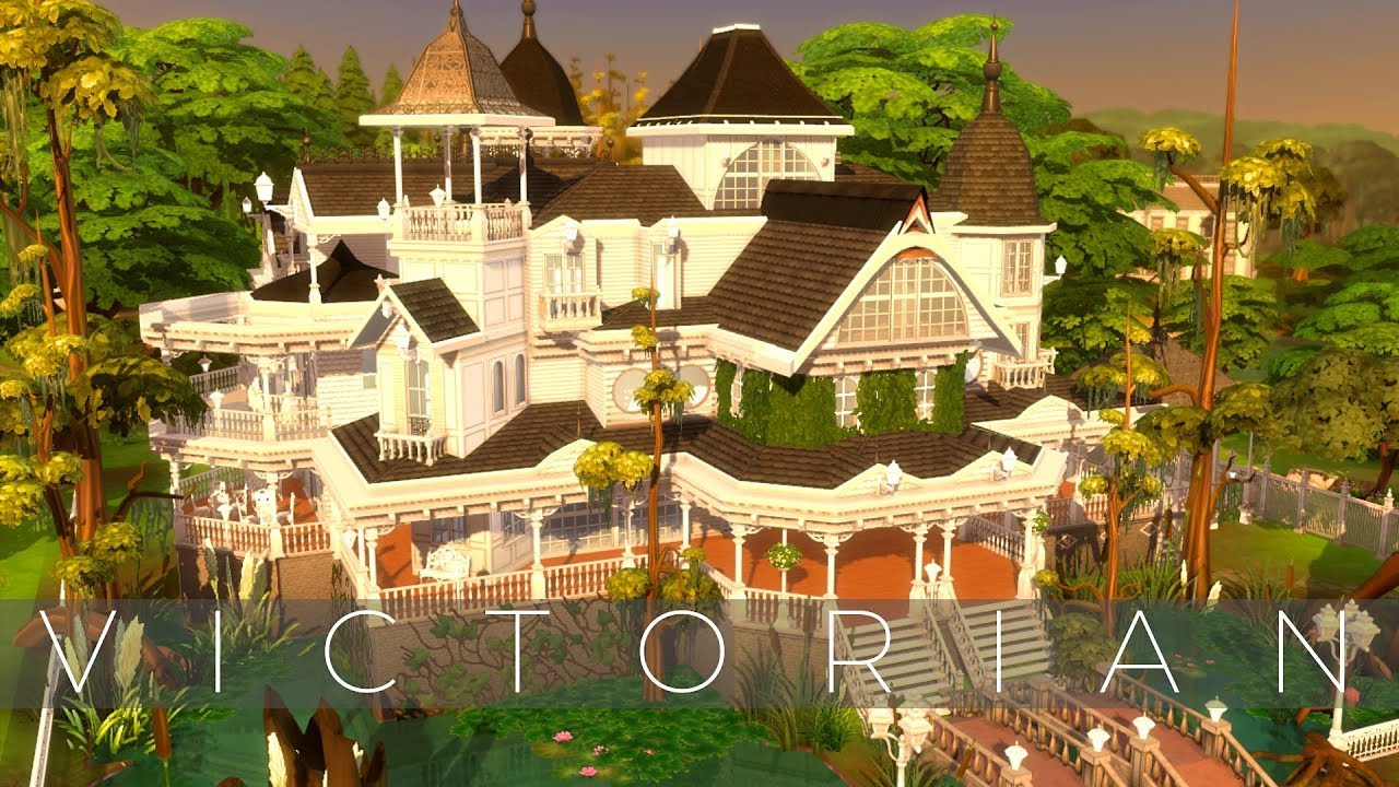 The Sims 4 Speed Build | MAJESTIC VICTORIAN MANOR | NOCC - YouTube