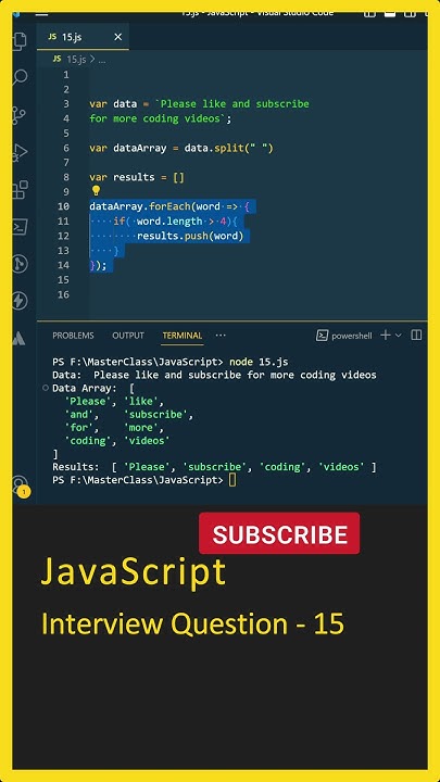 Javascript Tutorial For Beginners Javascript Array Foreach Split