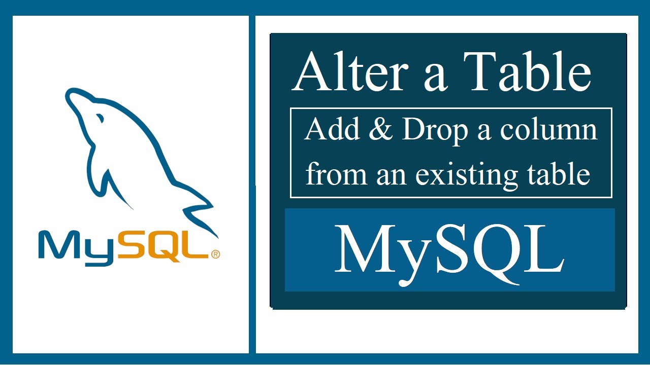 How to Alter a table in MySQL - YouTube