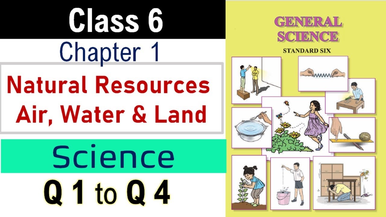 Class 6 Science Ch 1 Q 1 to 4 Natural Resources Air Water & Land Std ...