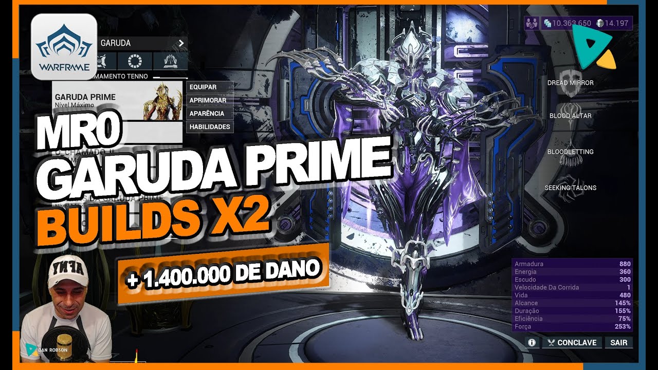 WARFRAME - MR0 GARUDA PRIME + Build para Sobrevivência solo fácil fácil ...