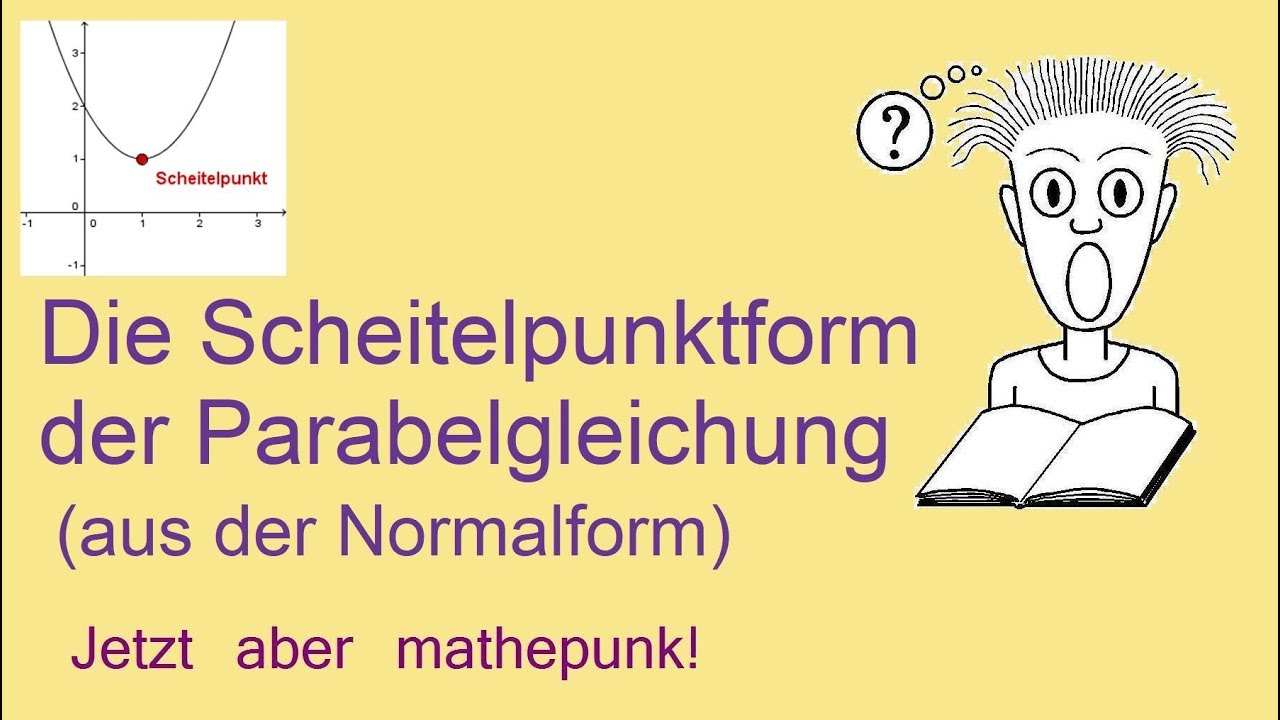 Die Scheitelpunktform der Parabelgleichung (aus der Normalform) - YouTube