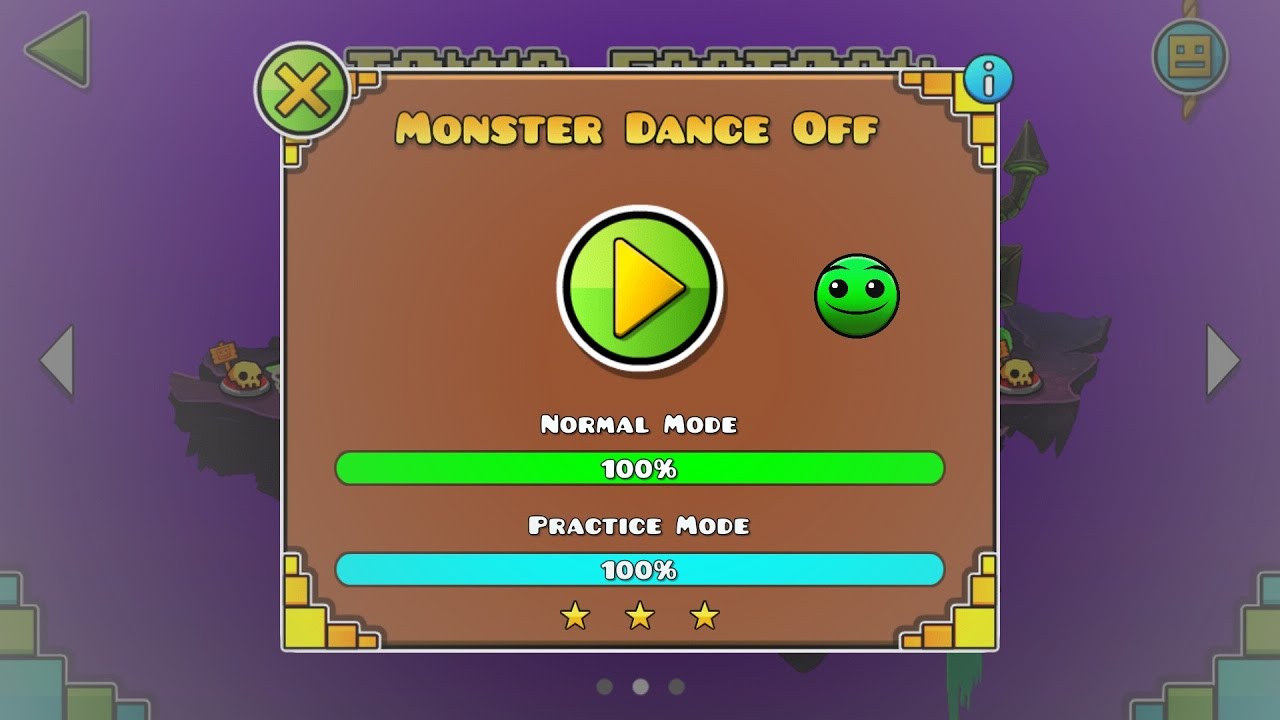 Geometry Dash World - Lvl 10 - "Monster Dance Off" (100%) Completed ...