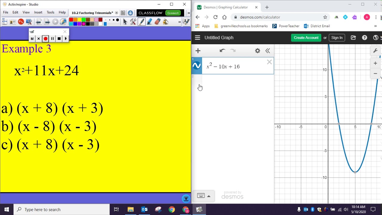 factoring on desmos - YouTube