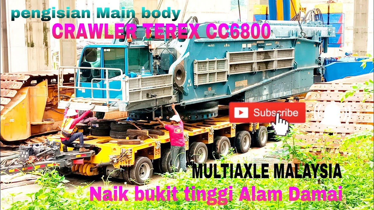 pengisian Main Body CRAWLER CC6800 TEREX DEMAG - YouTube