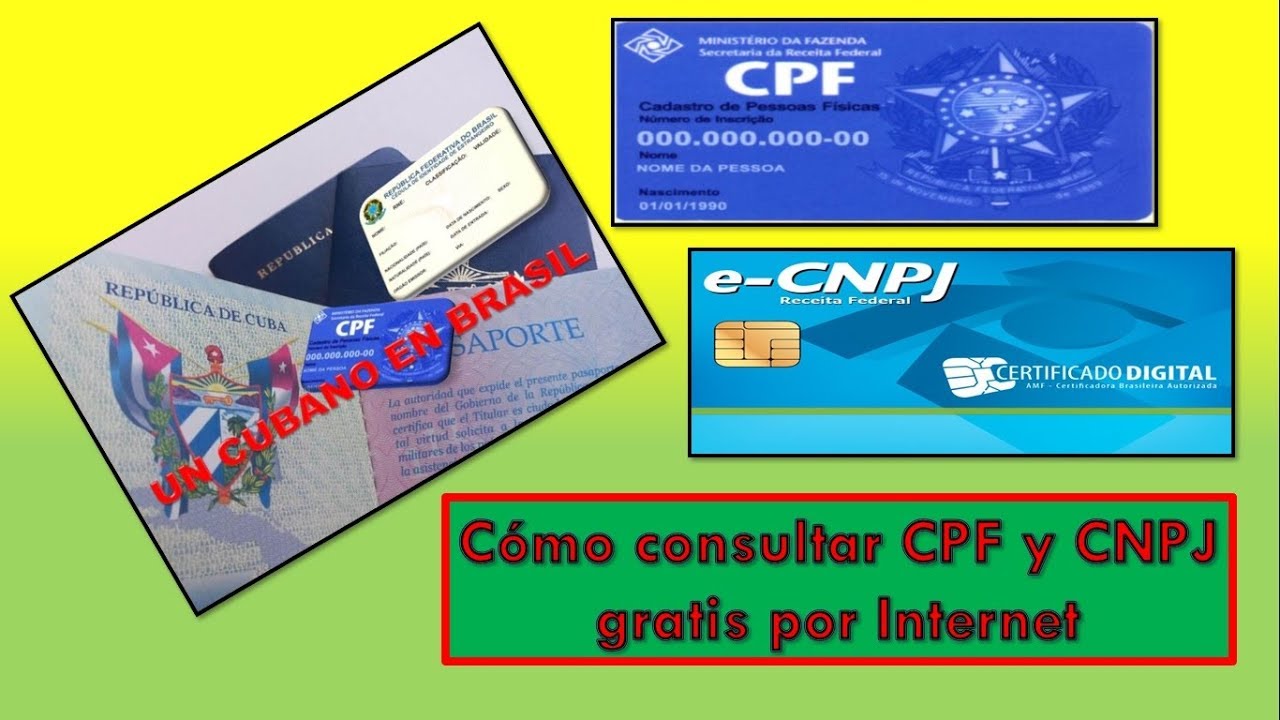 Cómo consultar CPF y CNPJ Gratis por la Internet - YouTube