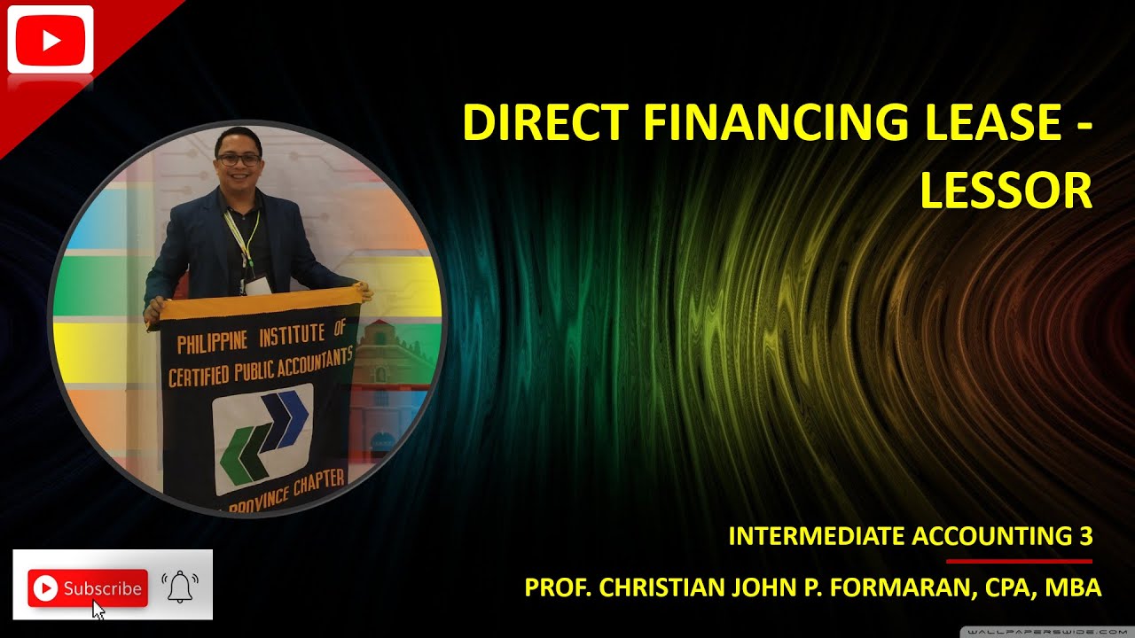 FAR. Direct Financing Lease - Lessor (Ref. Book: Valix, et.al.) - YouTube
