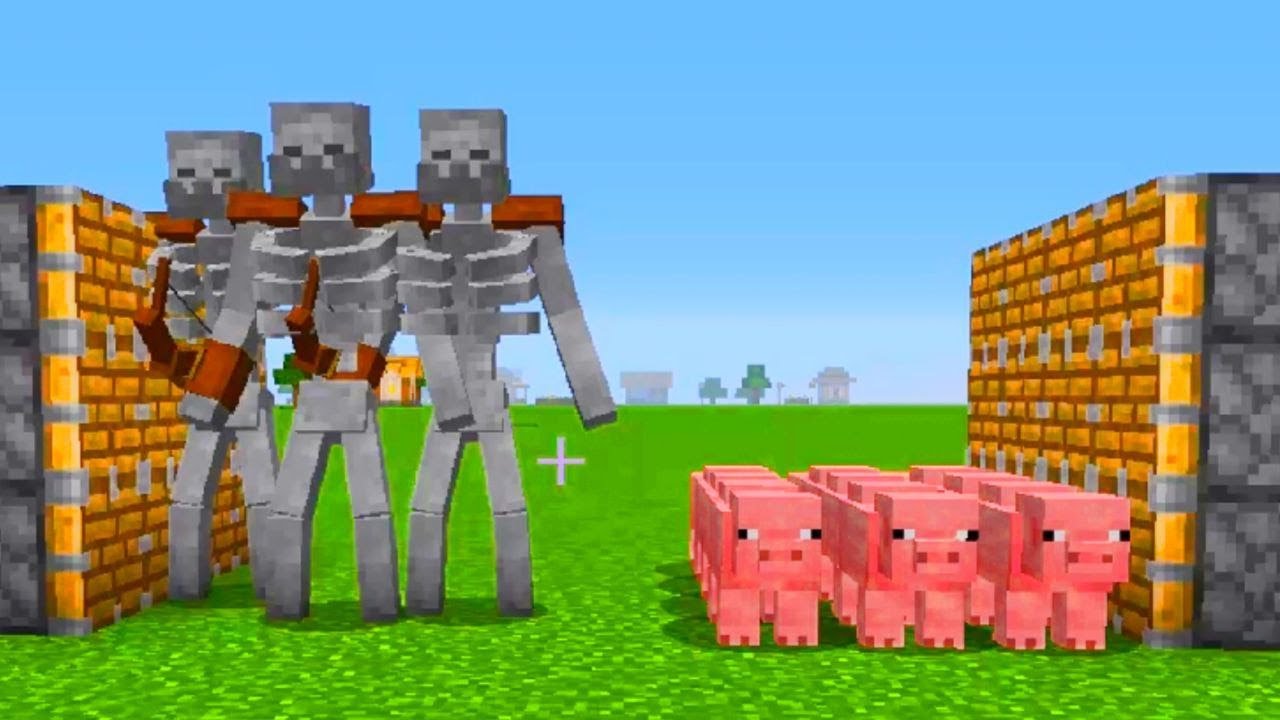 Mutant Skeleton + Pig = ??? / minecraft - YouTube