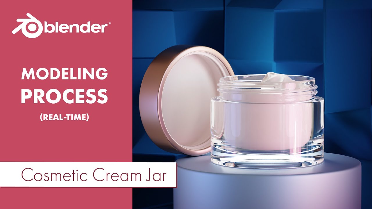 Cosmetic Сream Jar Modeling Process In Blender (Real-Time) - YouTube