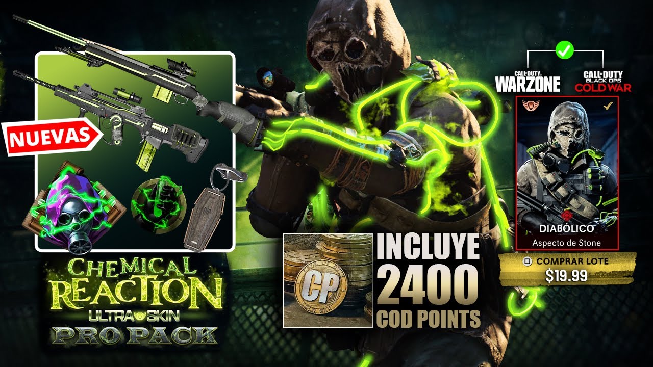 Paquete REACCIÓN QUÍMICA Ultra Skin PRO PACK para STONE en WARZONE ...