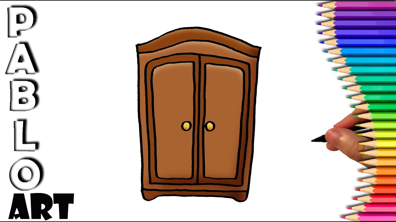How to draw Wardrobe cartoon | Learn to Draw step by step - YouTube