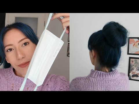 MASKEYLE TOPUZ YAPIMI | MESSY BUN WITH MASK