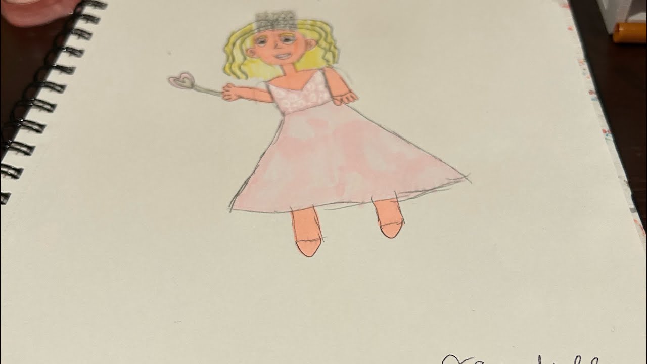 Drawing Glinda 🩷 from Wicked 🩷💚🖤 - YouTube