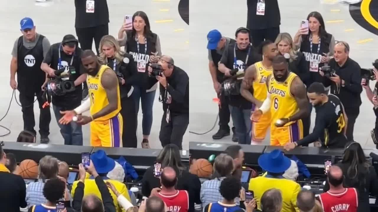 Warriors didnt have chalk for LeBron James pregame ritual - YouTube