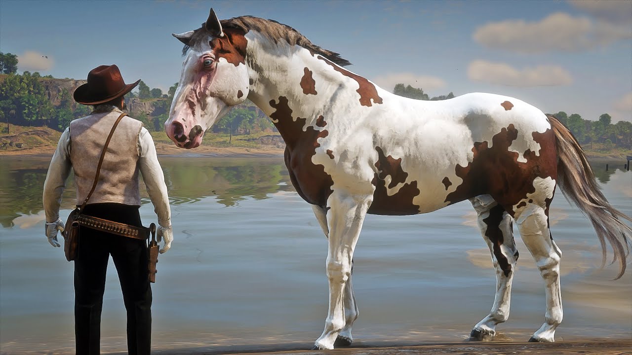 John Marston Tames Huge Sorrel Overo Criollo Horse near Van Horn | RDR2 ...