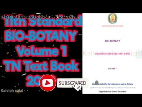 11th Standard BIO-BOTANY Volume 1 Text Book 2020 EM | 11th Standard Bio ...