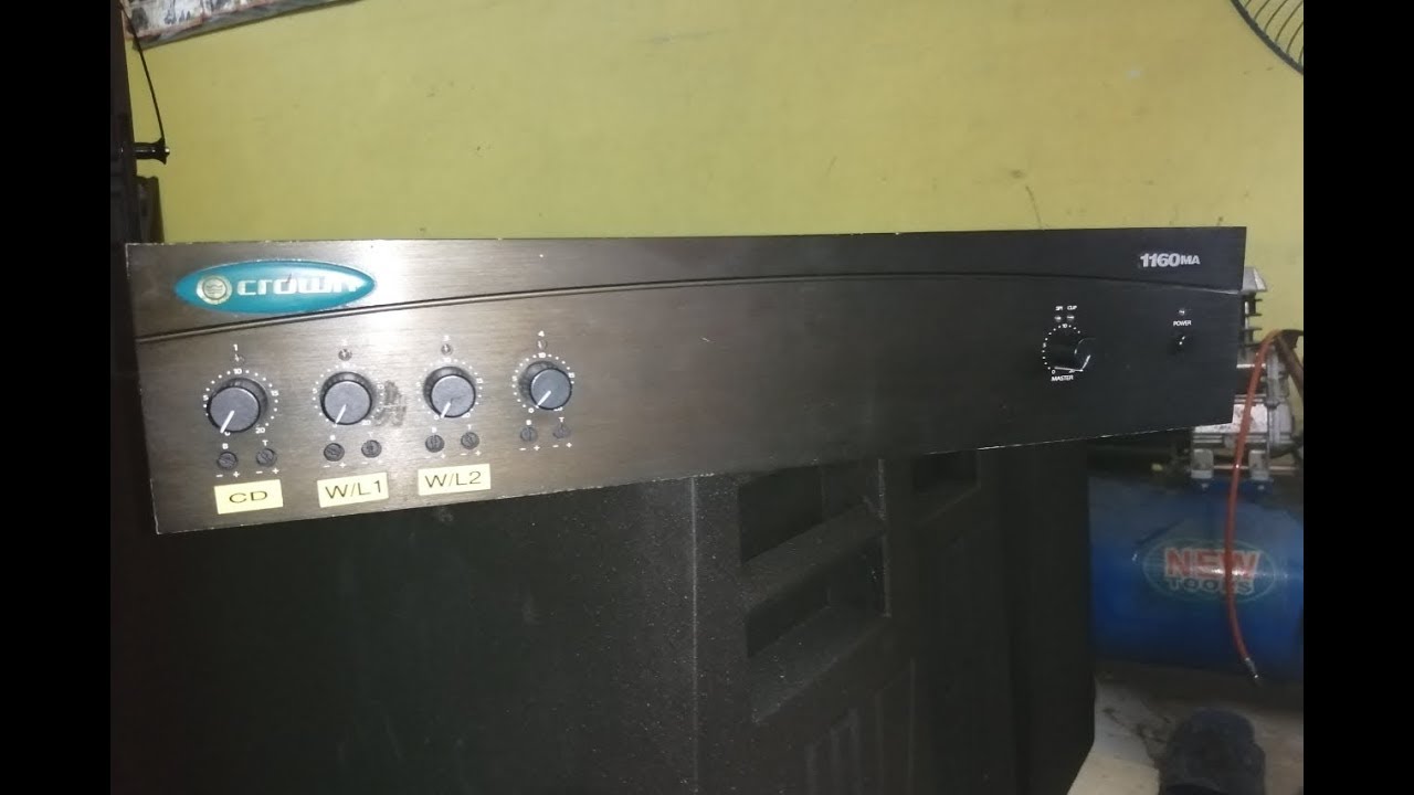 (ขา ยแล้ว) แอมป์ Crown 1160MA เครื่องเสียงมือ2 - YouTube