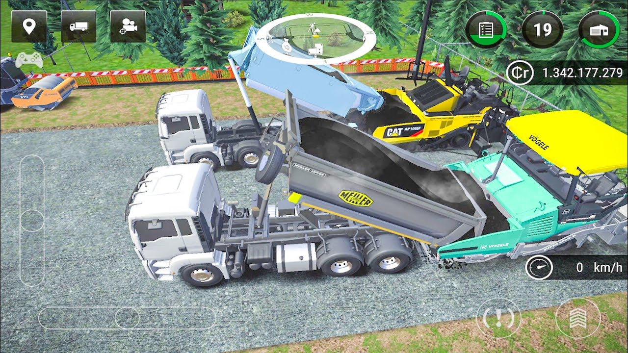 Dump Truck Asphalt Unloading | Construction Works | Android Gameplay ...