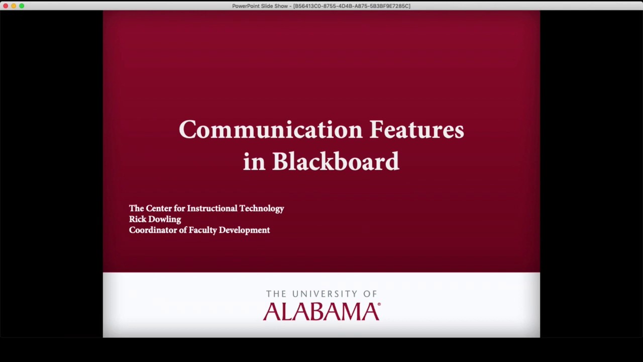 Communication Features in Blackboard - CIT video - YouTube