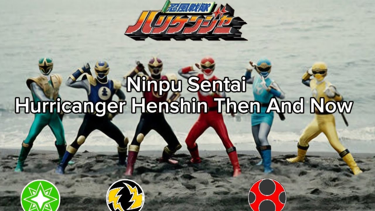 Ninpuu Sentai Hurricaneger Henshin Then And Now - YouTube