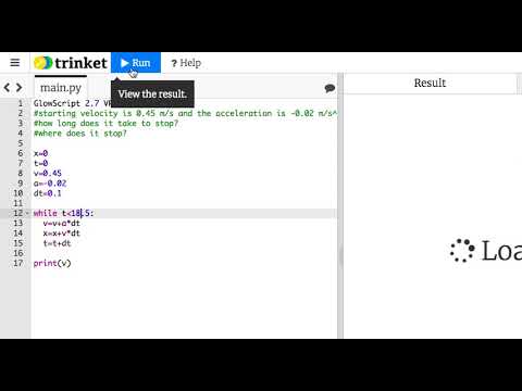 1D Kinematics Problem in Python - YouTube