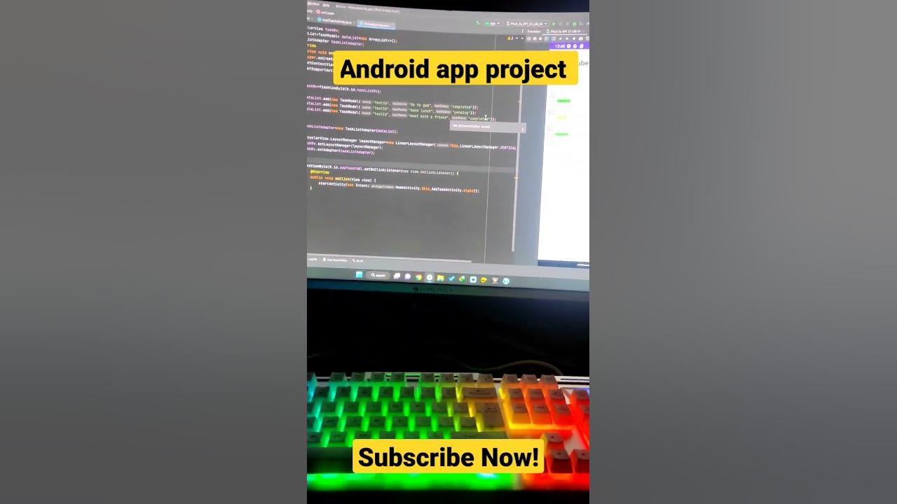Android App Project: Task manager app in Android studio| learn Android app development in hindi ...