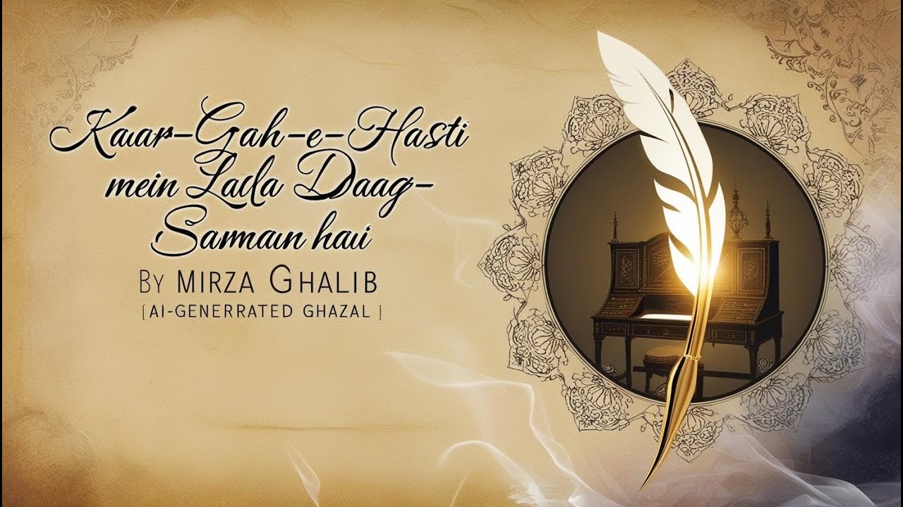 "Kaar-Gah-E-Hasti Mein Lala Daag-Samaan HaiBy Mirza Ghalib | AI-Generated Ghazal" - YouTube