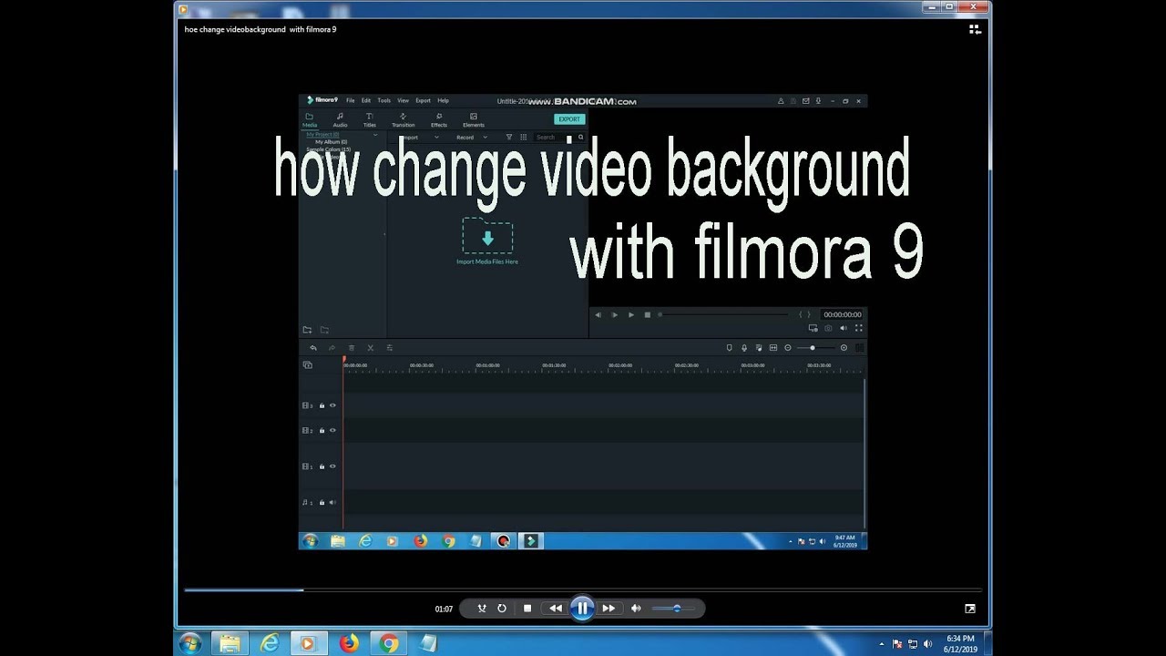 how change video background with filmora 9 - YouTube