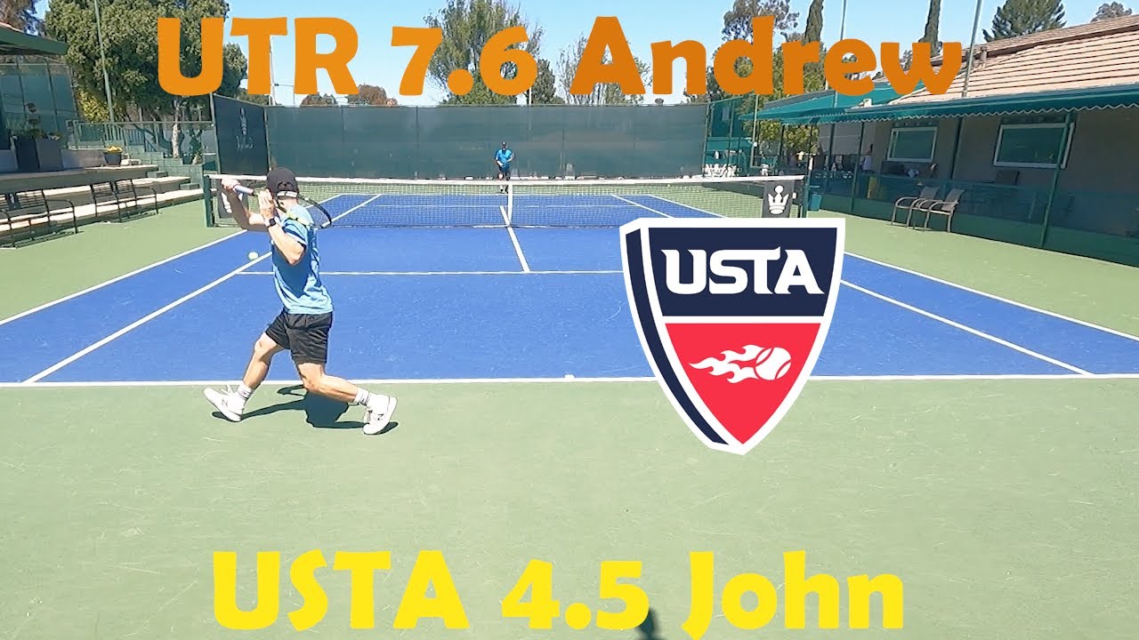 UTR 7.5 Andrew V.S. USTA 4.5 John - League Match - YouTube