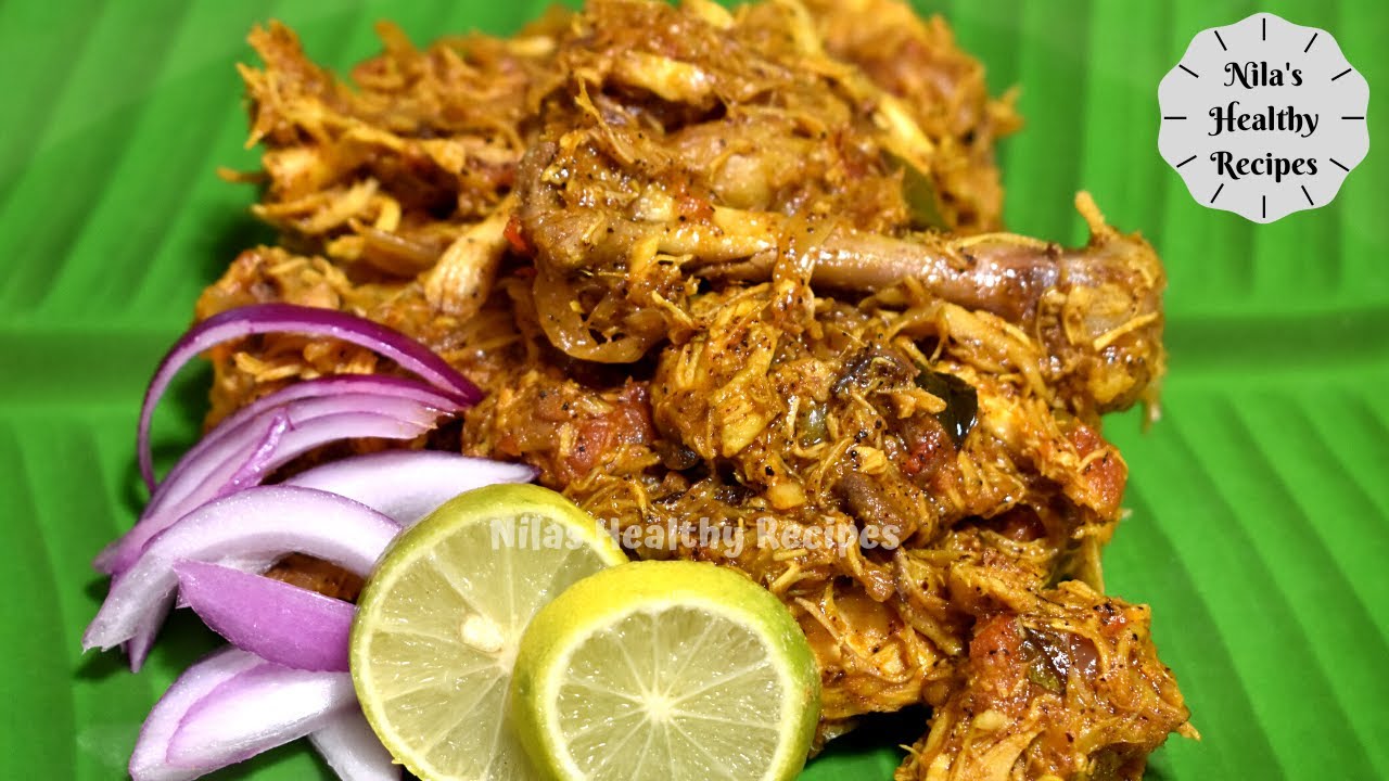 Pichi Potta Chicken in Tamil|Pichi Potta Koli Varuval|Shredded Chicken ...