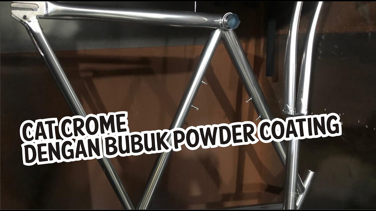 cat powder coating warna crome - YouTube