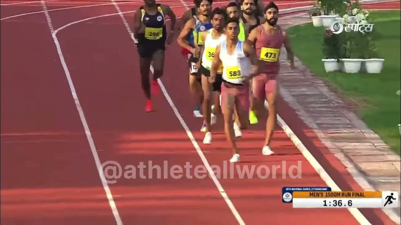 1500m men final 38th National Games 2025 - Uttarakhand 8-12 FEBRUARY 2025 #1500m - YouTube