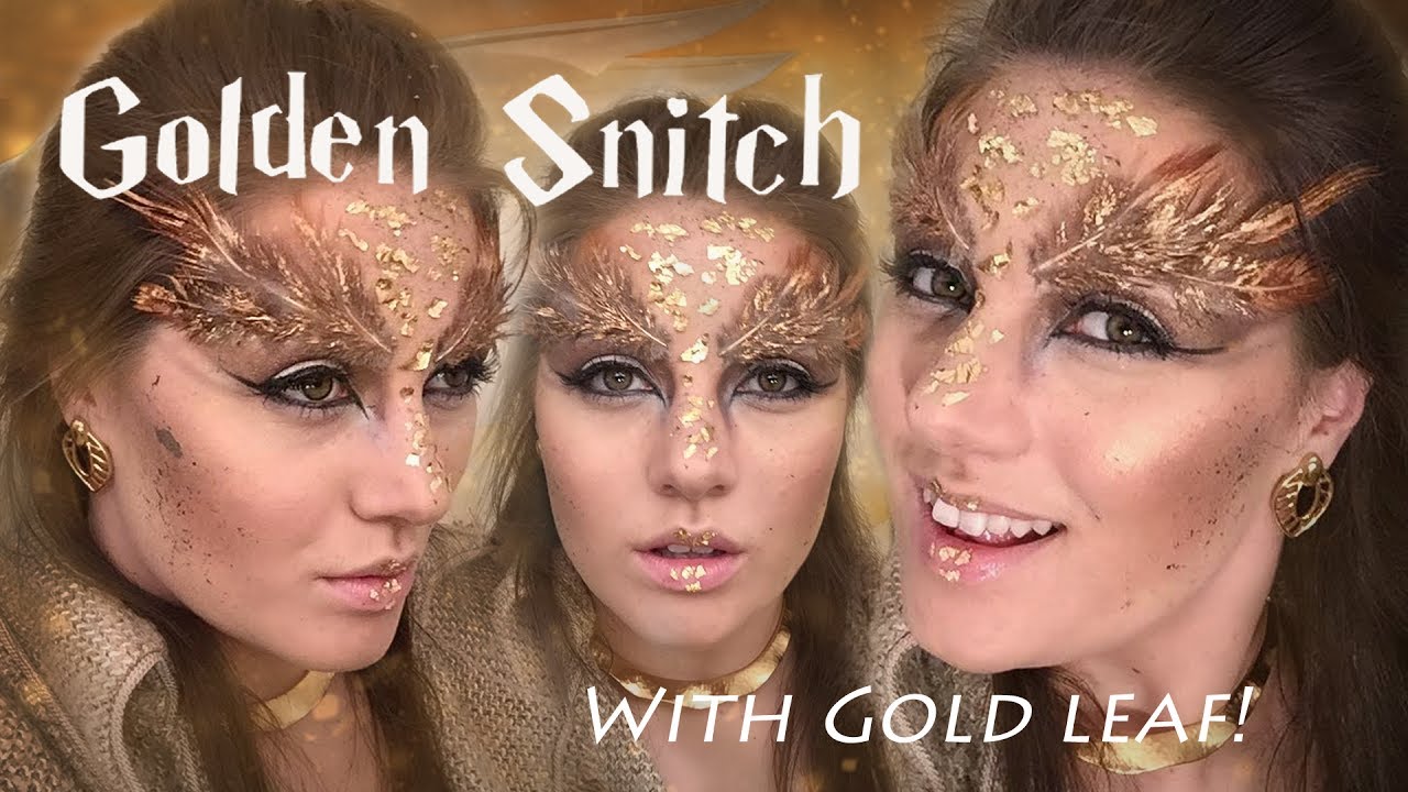 SO MUCH GOLD| HP Golden Snitch Inspired Fantasy Makeup Tutorial - YouTube