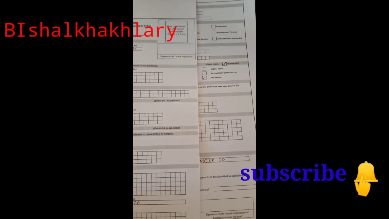 How to fill up pan card form. - YouTube
