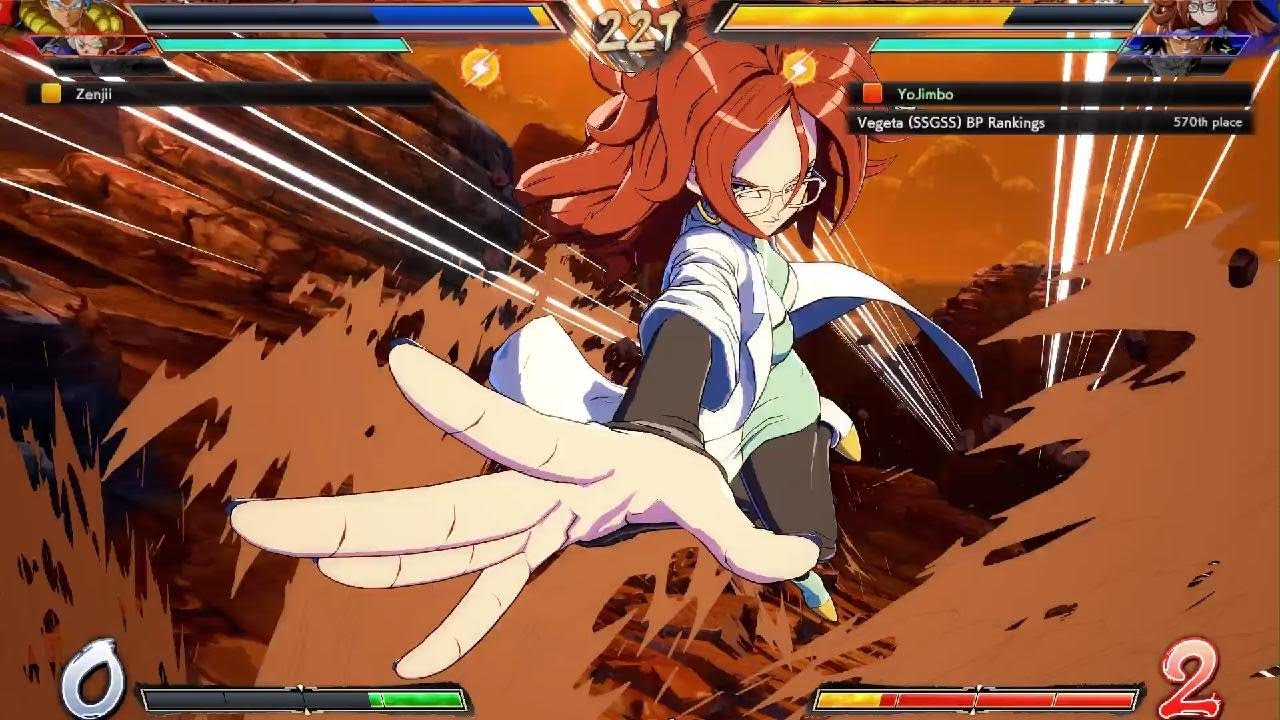 DBFZ 🟨 SS Goku SSB Gogeta Future Trunks vs 🟧 Android 21 🥼 SSB Vegeta ...