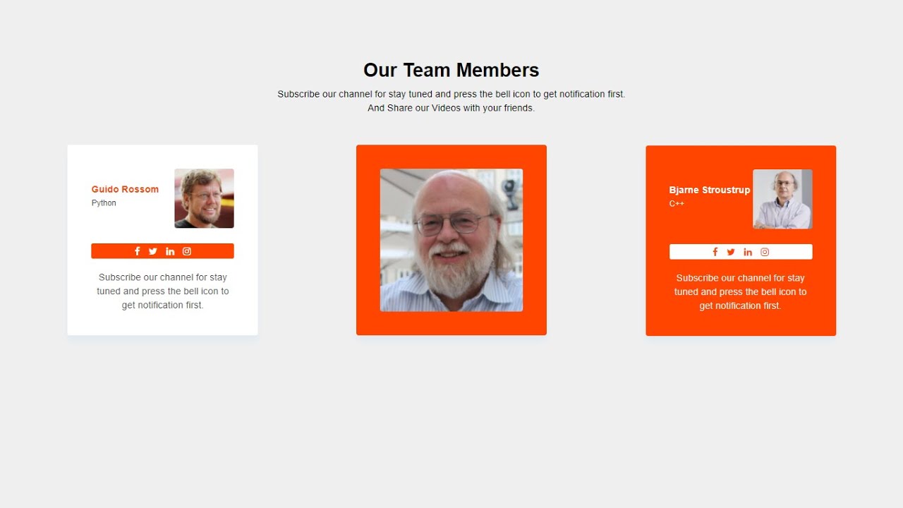 How To Make A Team Members Section On Website Using HTML And CSS - YouTube
