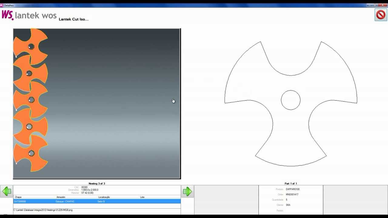 Apontamento da produção de chapas com Lantek WOS - YouTube
