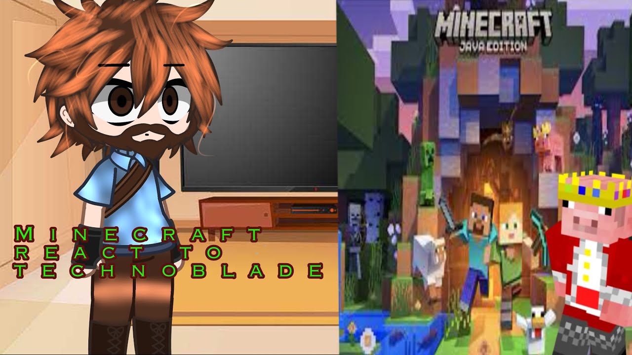 Minecraft react to Technoblade || #minecraft #technoblade || - YouTube