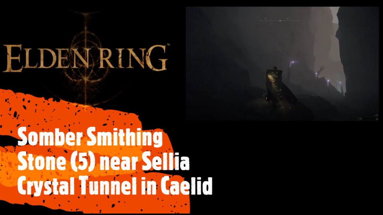 Elden Ring [Somber Smithing Stone (5) near Sellia Crystal Tunnel in Caelid] - YouTube