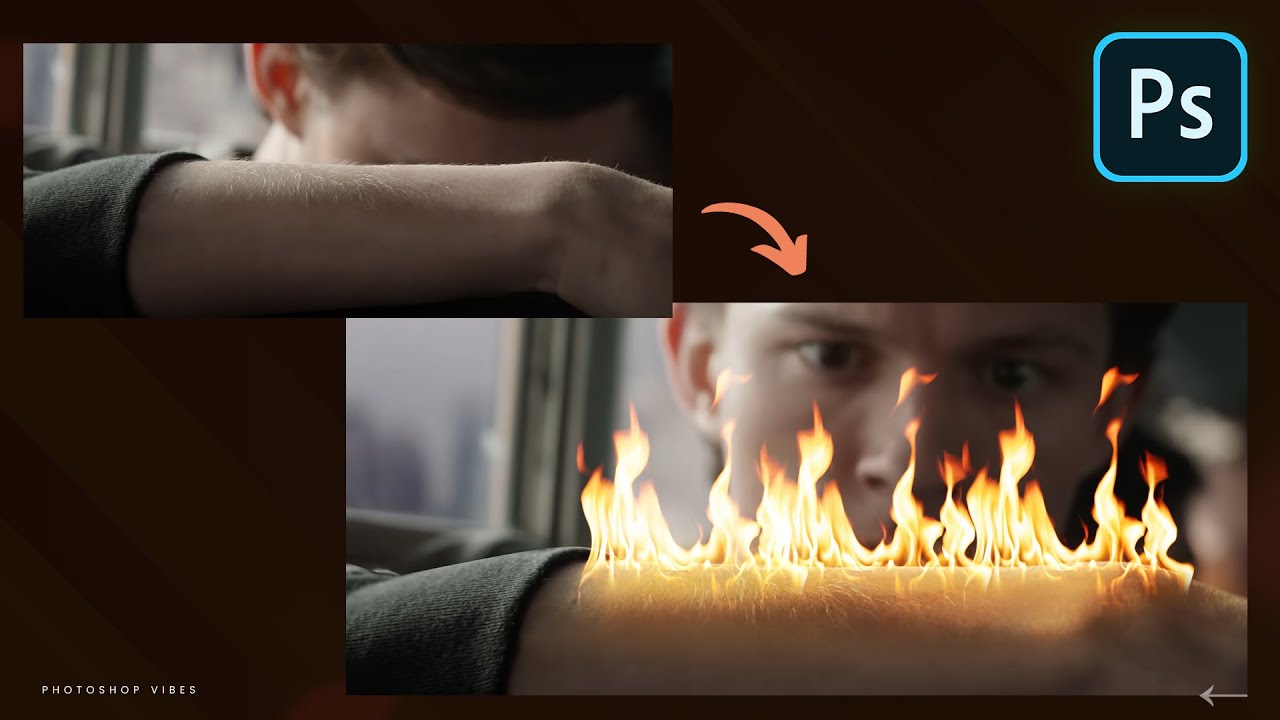How to add flame in Photoshop - YouTube